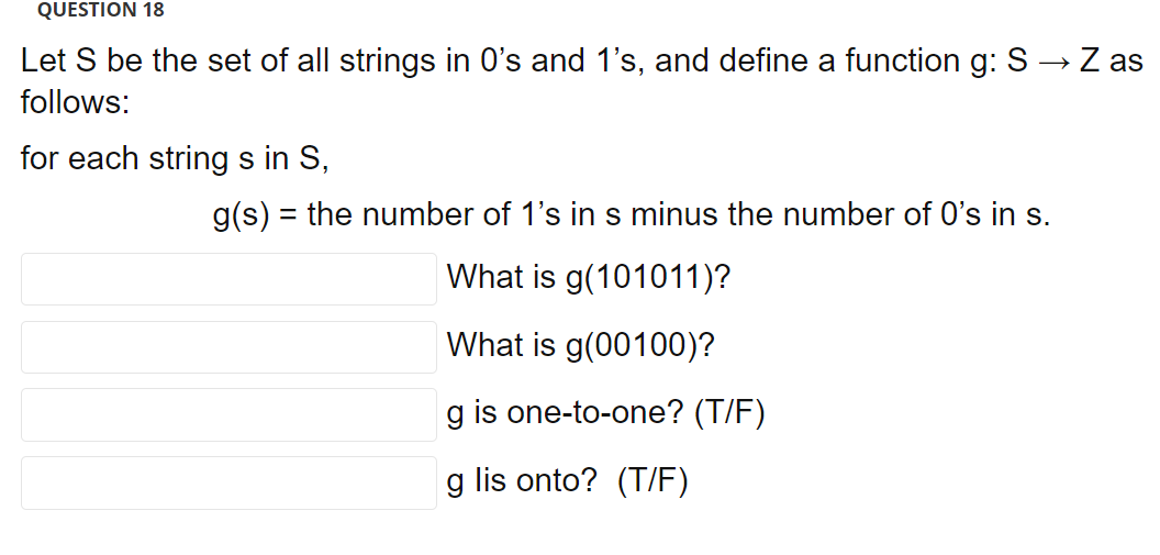 Solved Let S be the set of all strings in 0's and 1's, and | Chegg.com