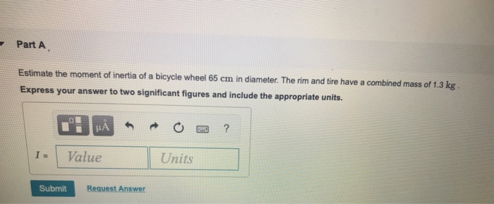 Solved Part A Estimate the moment of inertia of a bicycle | Chegg.com