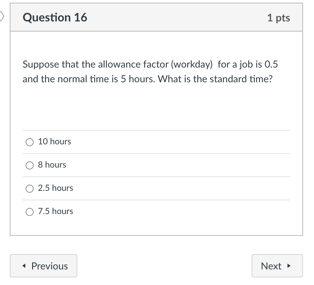 Solved Suppose that the allowance factor (workday) for a job | Chegg.com