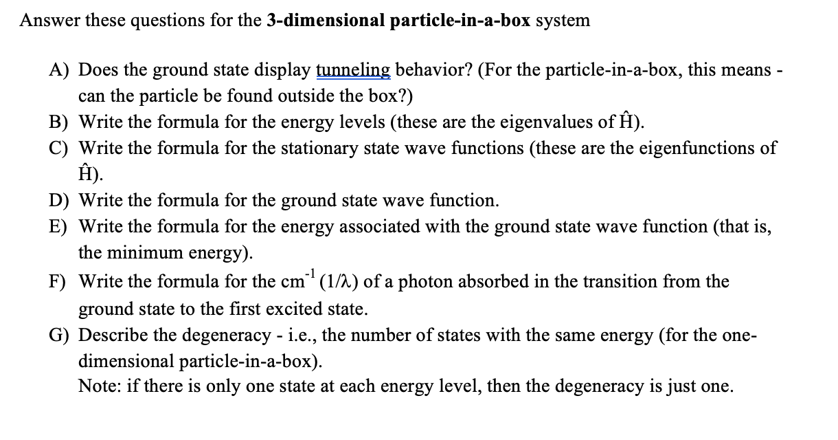 Solved Answer these questions for the 3-dimensional | Chegg.com