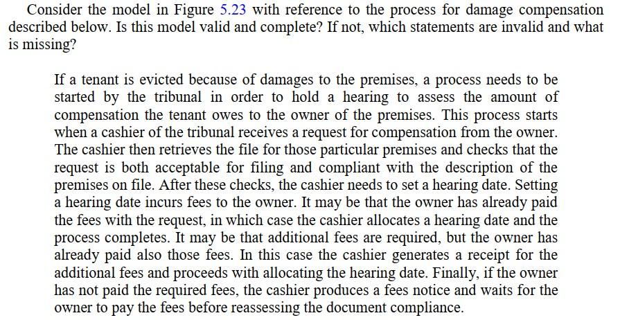 Solved Consider the model in Figure 5.23 with reference to | Chegg.com