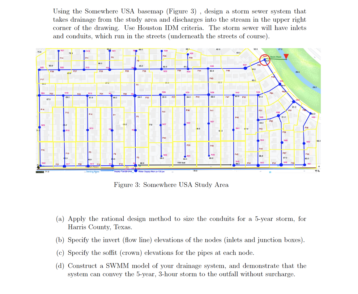 Using the Somewhere USA basemap (Figure 3) , design a | Chegg.com