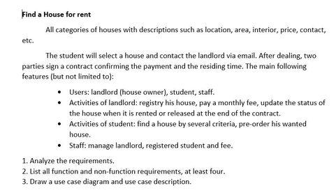 Solved Find a House for rent All categories of houses with | Chegg.com