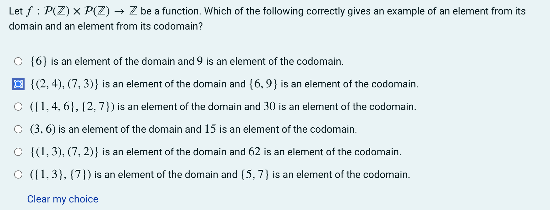Solved Let f : P(Z) X P(Z) → Z be a function. Which of the | Chegg.com