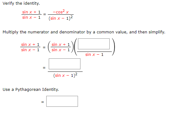Solved Verify the identity. sin x + 1 sin x - 1 = (sin x - | Chegg.com