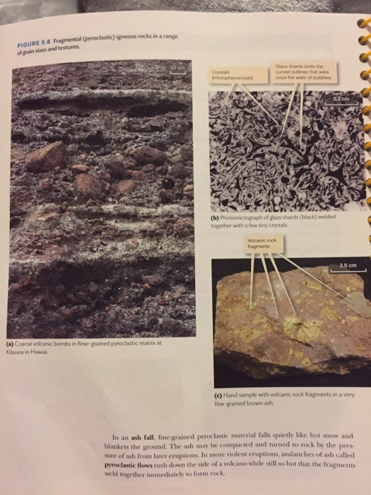 Solved Which rock in figure 5.6 most likely formed in an ash | Chegg.com