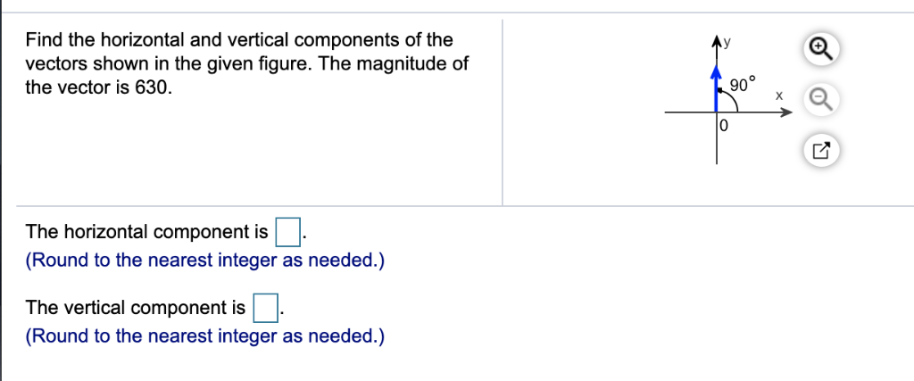 Solved Find the horizontal and vertical components of the | Chegg.com
