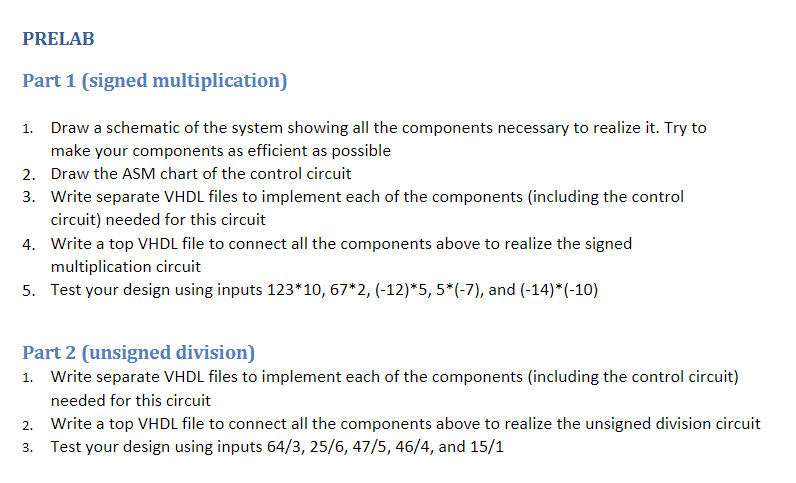 Solved LAB \#8: INTEGER MULTIPLICATION AND DIVISION | Chegg.com