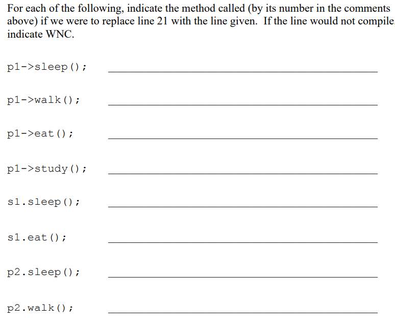 Solved 21 Consider The Following Class Declarations 8 