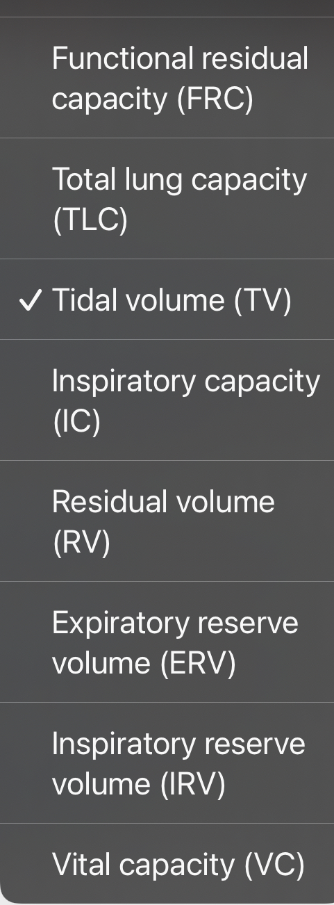 Solved Review the definitions of lung volumes and capacities | Chegg.com