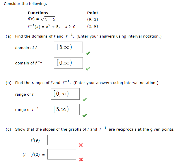 Solved Consider the following. (a) Find the domains of f and | Chegg.com