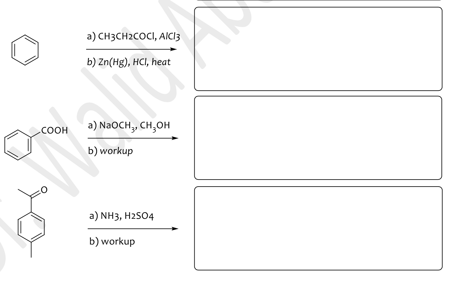 Solved a) CH3CH2COCI, AICI3 b) Zn(Hg), HCl, heat COOH a) | Chegg.com