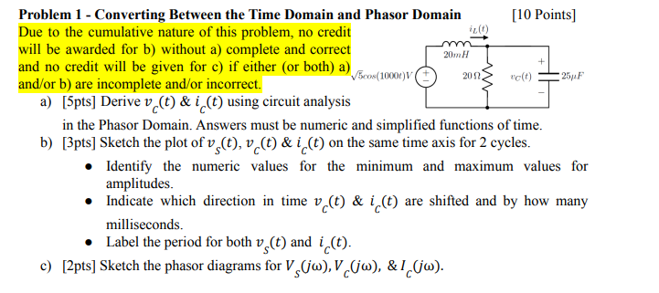 Solved Problem 1 Converting Between The Time Domain And 4757