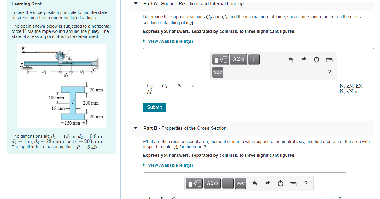 Solved Learning Goal: Part B - Properties of the | Chegg.com
