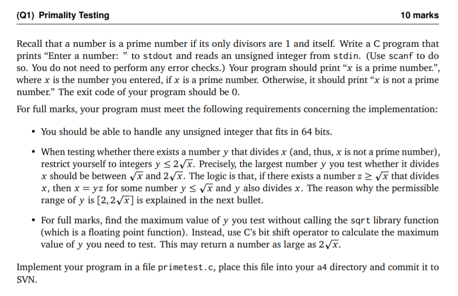 Q1 Primality Testing 10 Marks Recall That A Number Chegg Q1 Primality Testing 10 Marks Recall That A Number Chegg