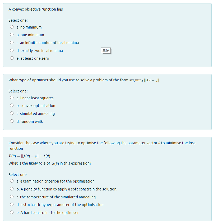 Solved A convex objective function has Select one: O a. no | Chegg.com