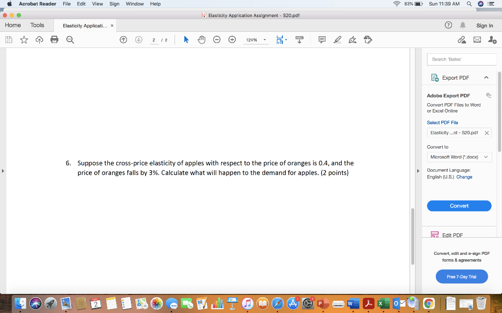 Solved Acrobat Reader File Edit View Sign Window Help 70%D | Chegg.com