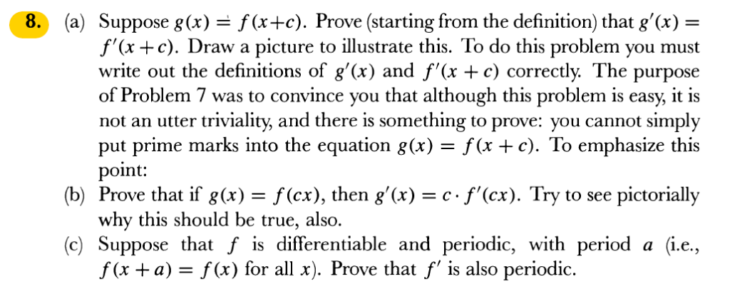 Solved From: The Theory of Single Variable Calculus (Chapter | Chegg.com