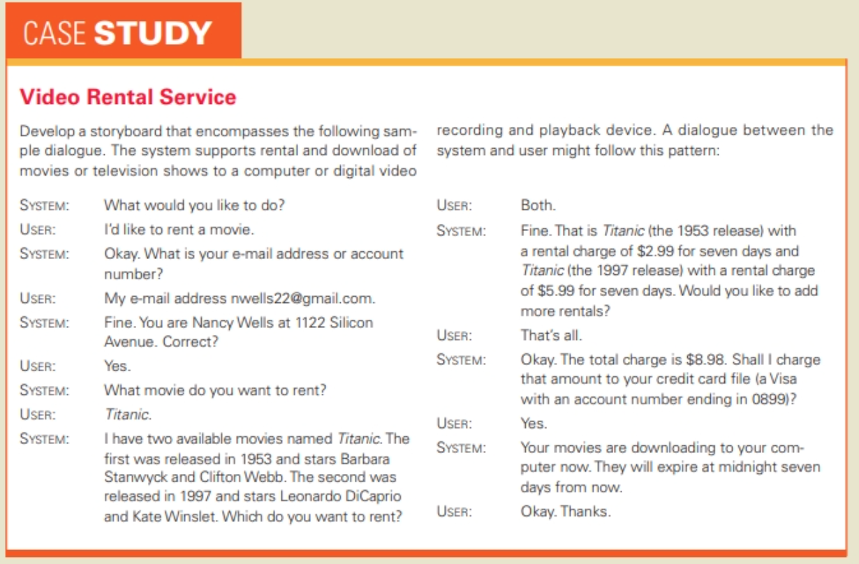 Solved The running case study 'Video Rental Service' | Chegg.com