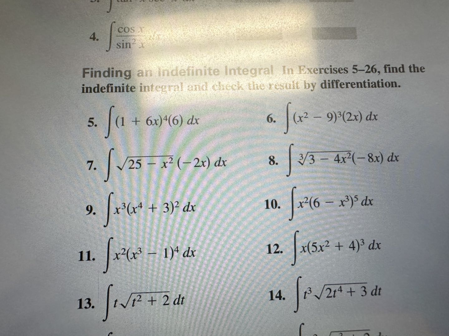 Solved 4. ∫sin2xcosx Finding an indefinite Integral In | Chegg.com