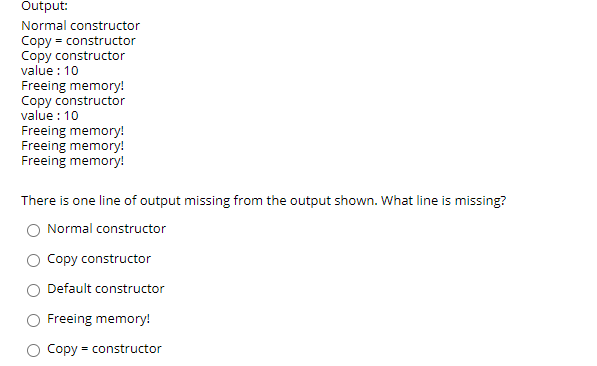 Solved TE HTT }; = 14 HT class Foo { 2 public: 3 int | Chegg.com