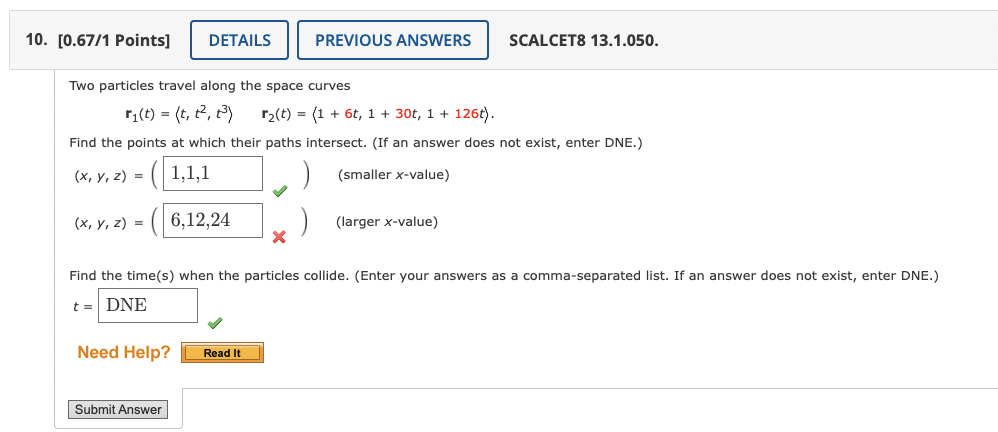 Solved 10. [0.67/1 Points] DETAILS PREVIOUS ANSWERS SCALCET8 | Chegg.com