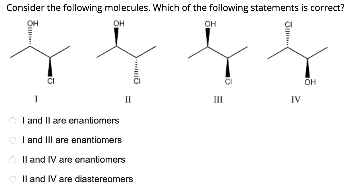 Solved Consider the following molecules. Which of the | Chegg.com