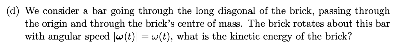 Solved Spinning Brick Consider a rectangular brick with | Chegg.com