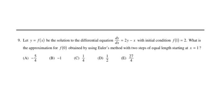 Solved Let y = f(x) be the solution to the differential | Chegg.com