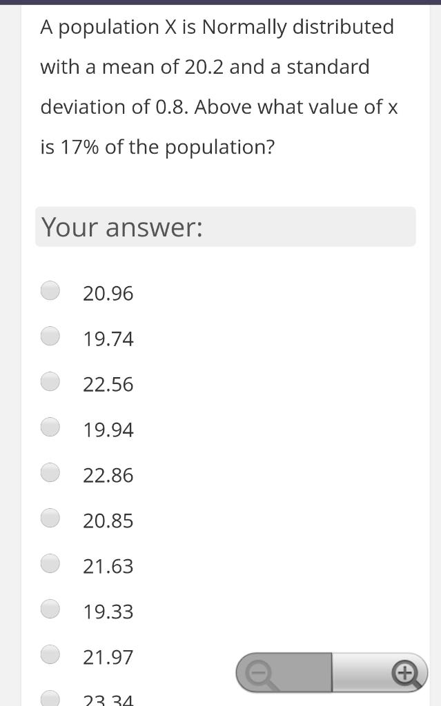 Solved A population X is Normally distributed with a mean of | Chegg.com