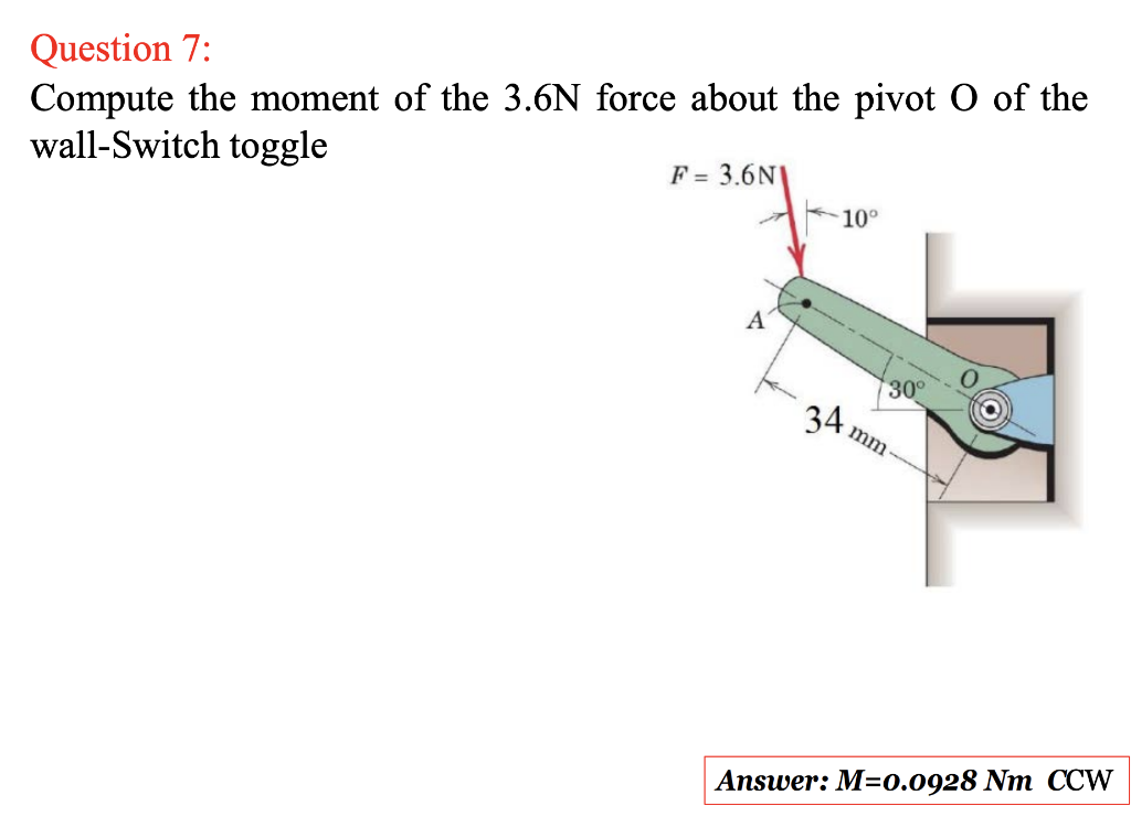 Solved Question 2: The 30N force P is applied perpendicular | Chegg.com