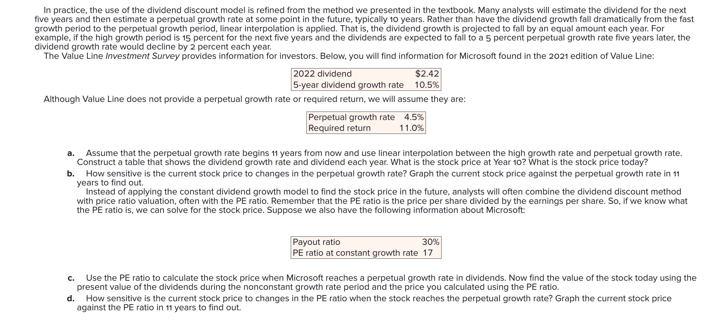 In practice, the use of the dividend discount model | Chegg.com