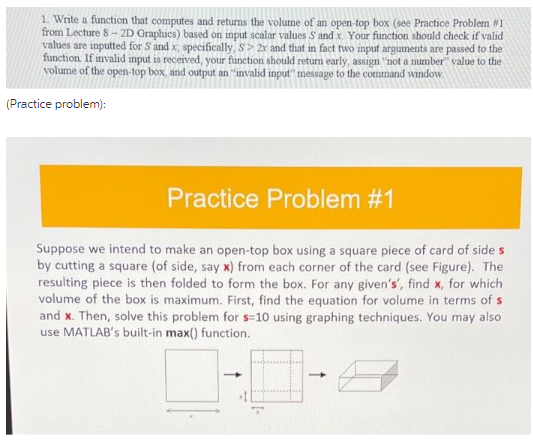 Solved Write a code that works in MATLAB, be sure to use | Chegg.com