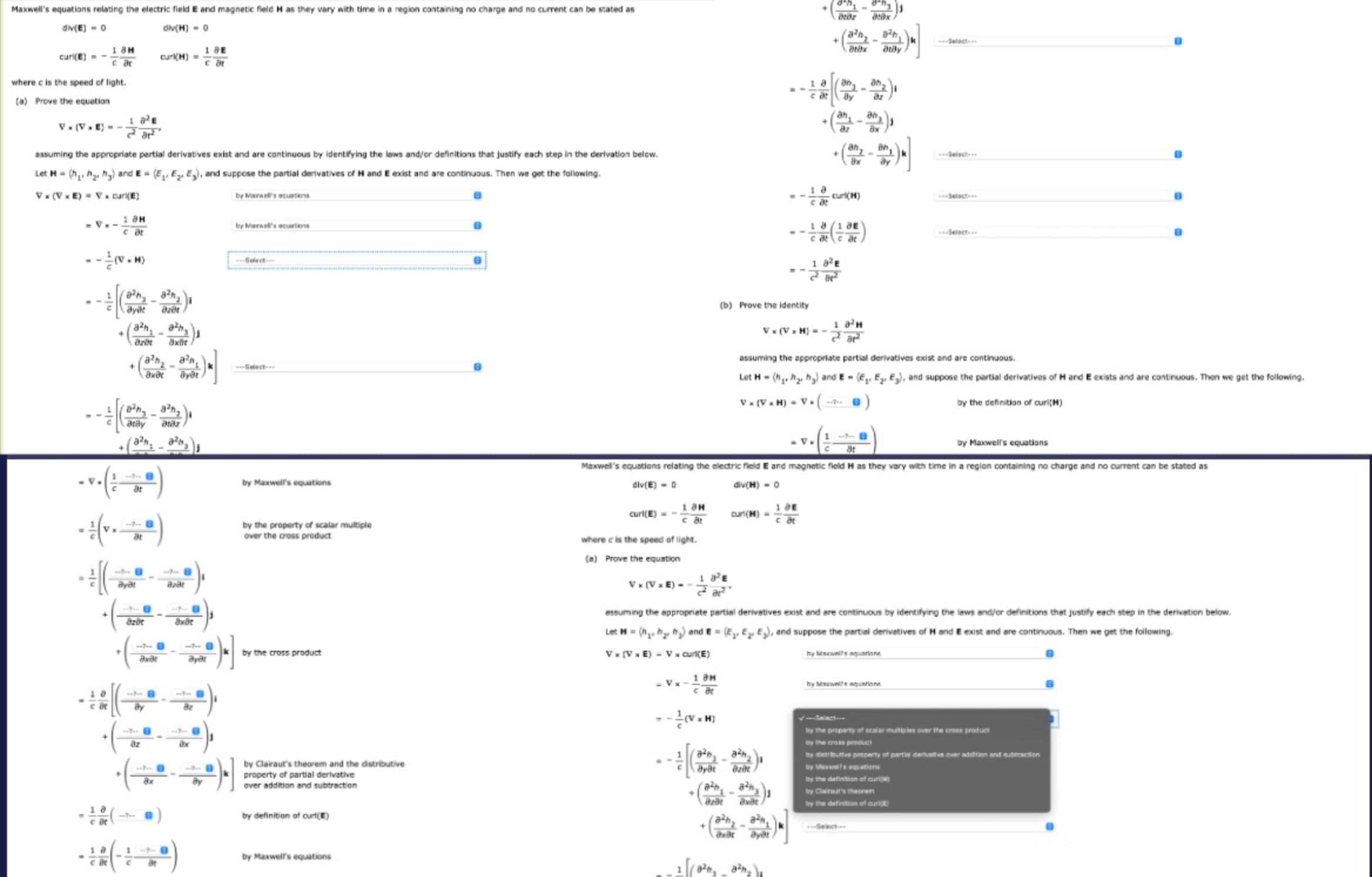 Solved Maxwell's equatians relating the electric field E | Chegg.com