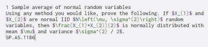 Solved 1 Sample average of normal random variables Using any | Chegg.com
