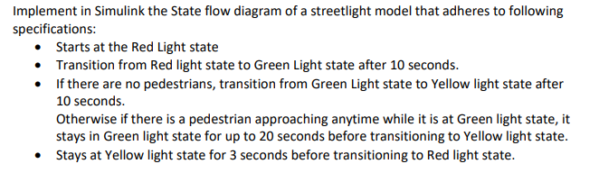 Solved Implement in Simulink the State flow diagram of a | Chegg.com