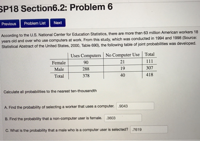 Solved Use of computers | Chegg.com