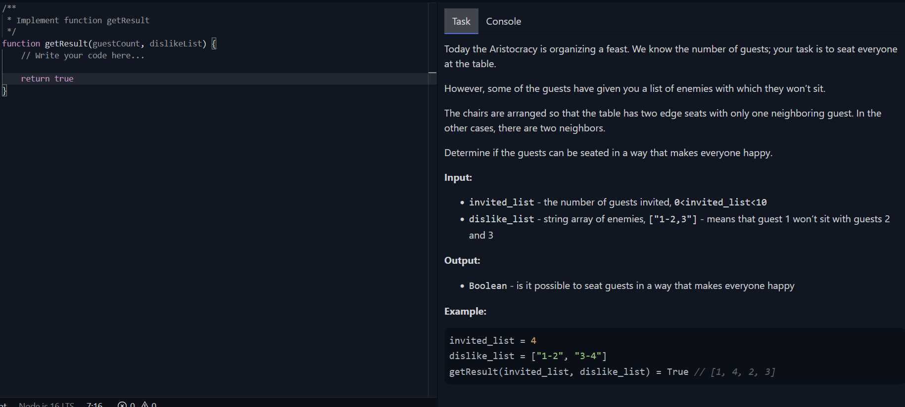 Solved * Implement function getResult */ function | Chegg.com