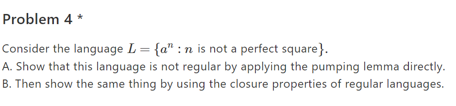 Solved Problem 1* Prove or disprove the following statement: | Chegg.com