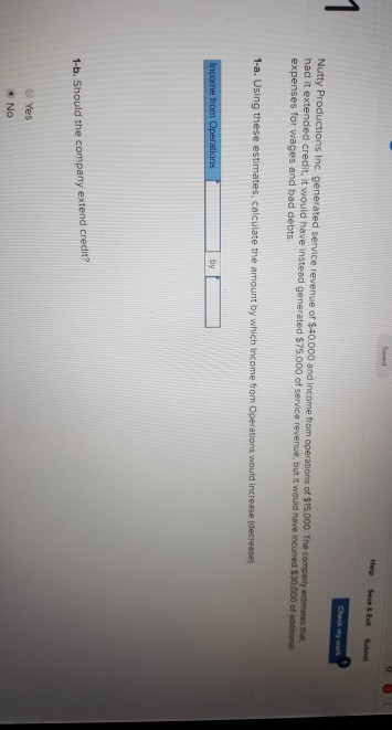 Solved Help Seve&Exit Submit Nutty Productions Inc. | Chegg.com