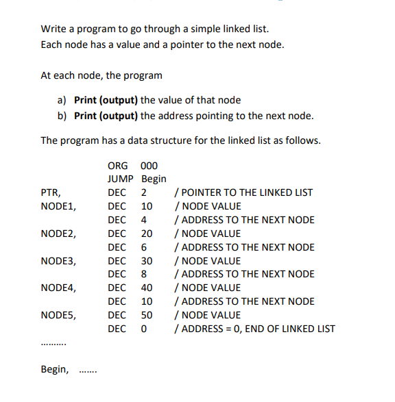 Solved I need the code for actually traversing and printing | Chegg.com