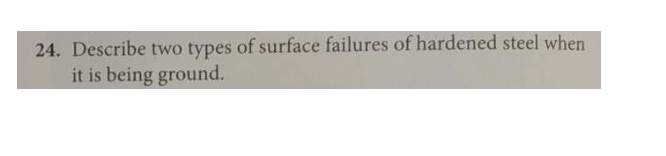 24. Describe two types of surface failures of | Chegg.com
