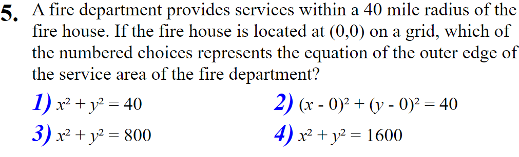 Solved A fire department provides services within a 40 mile | Chegg.com