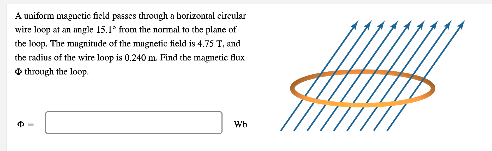 Solved A uniform magnetic field passes through a horizontal | Chegg.com