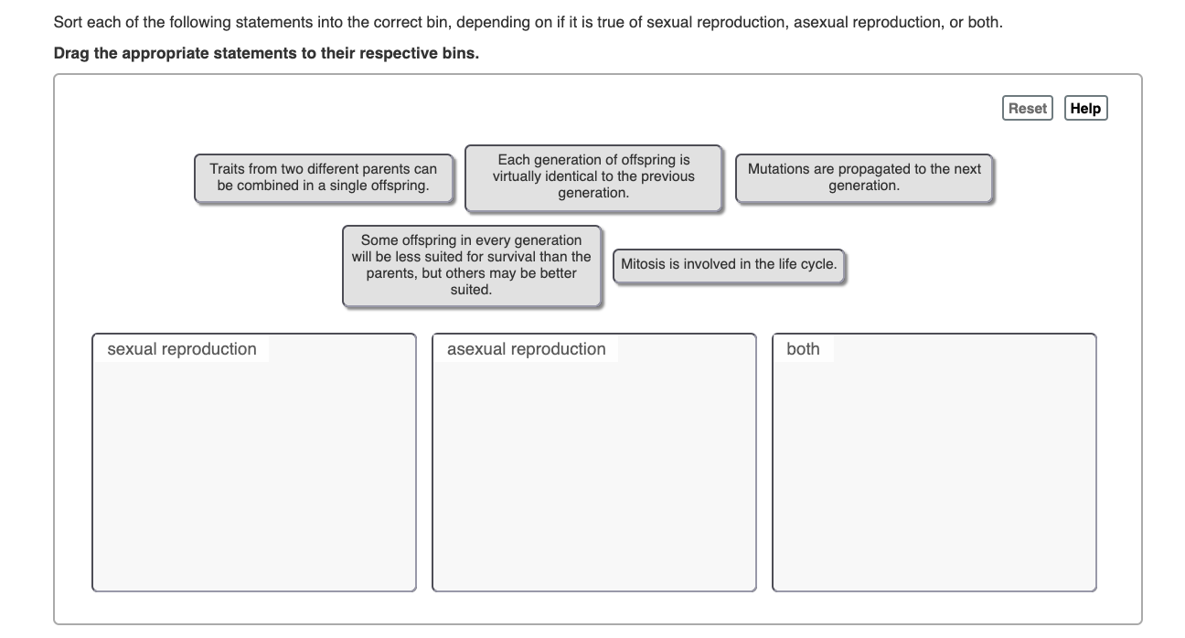 Solved Sort each of the following statements into the | Chegg.com