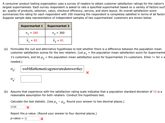 A consumer product testing organization uses a survey | Chegg.com
