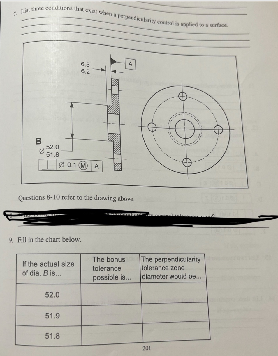 15. Use the drawing below. For the feature control | Chegg.com