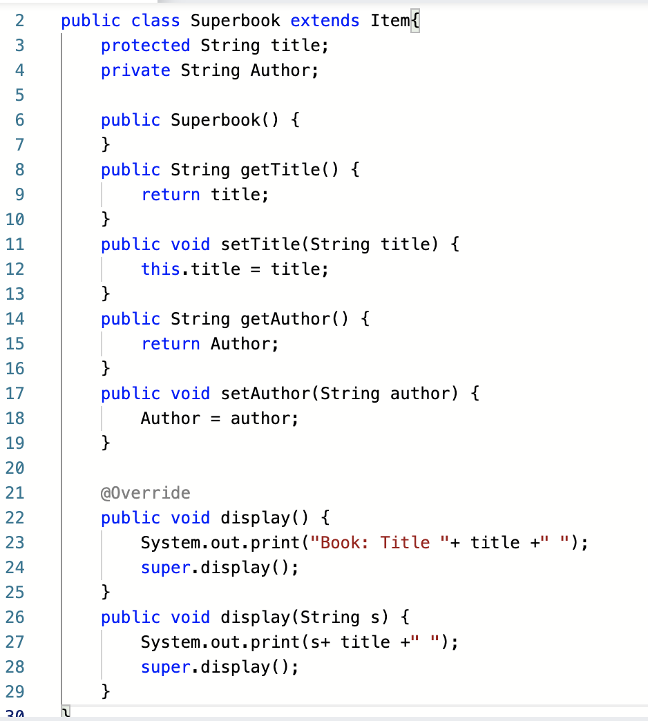 Solved Given the Java class Item and it's subclasses, | Chegg.com