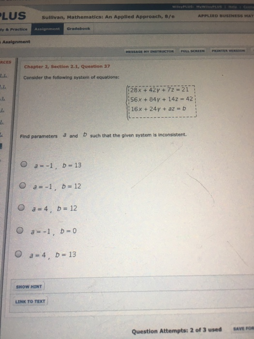 Solved APPLIED BUSINESS MAT Sullivan, Mathematics: An | Chegg.com