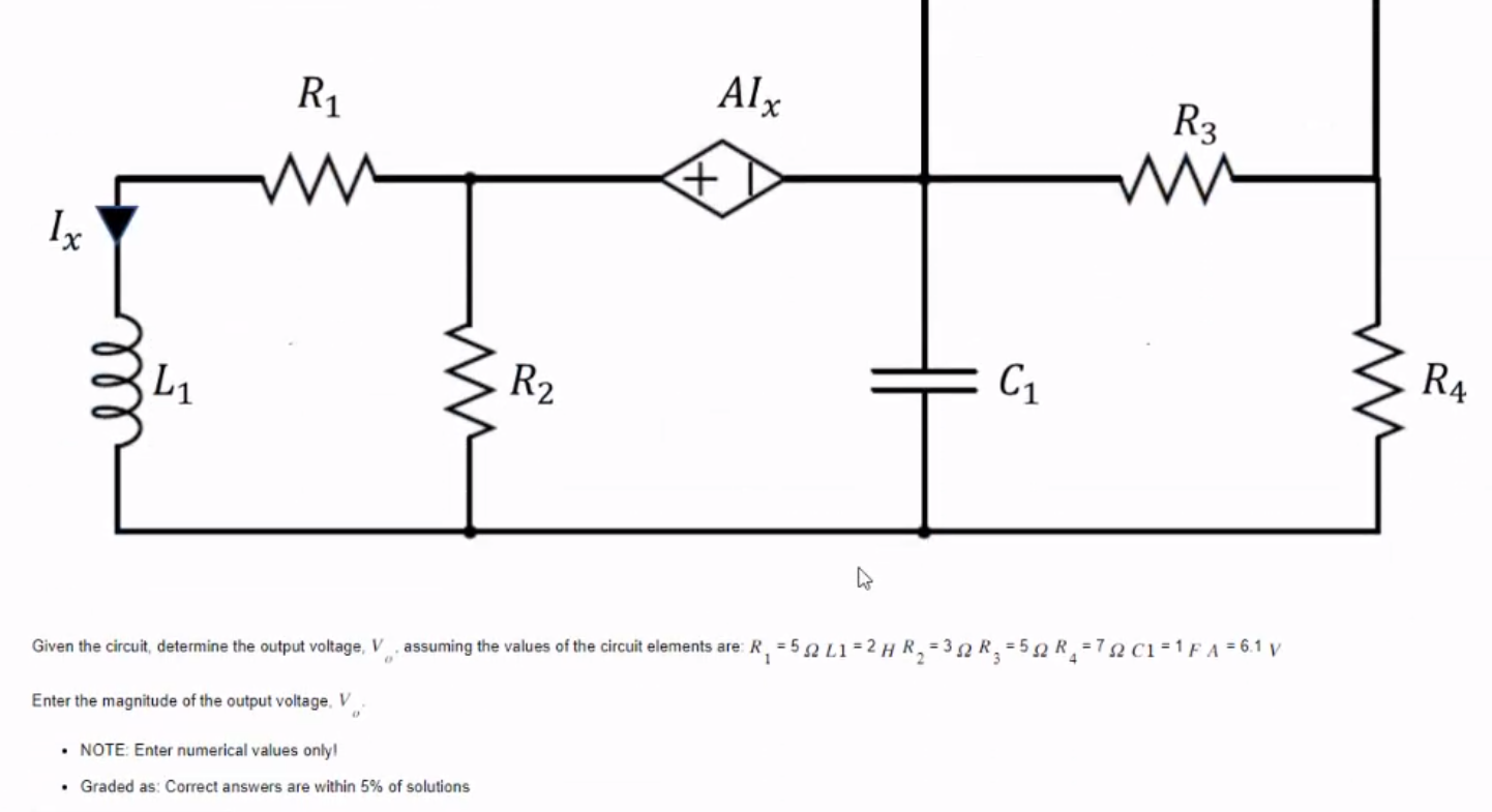 Given The Circuit Determine The Output Voltage Vb